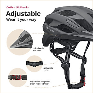 Outlierr safe to ride bike helmets for adults, Lightweight, Bicycle Helmet, Super Comfy, Great Gift Choice, with Detachable Visor, Road Bike, Cycling Helmet for Men, Women, Youth