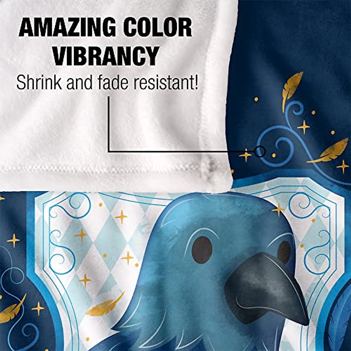 Harry Potter Watercolor Ravenclaw Crest Officially Licensed Silky Touch Super Soft Throw Blanket 50" x 60"