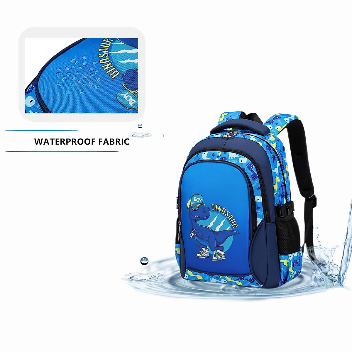Lmwzh Backpack For Boys Kindergarten Preschool Elementary School Bags Kids Bookbag Waterproof Durable Blue（2023 Model）