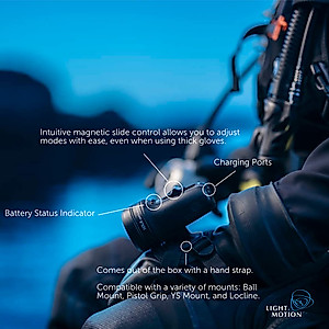 Light & Motion Sola Dive 2500 Combo Kit. A Powerful Primary and Versatile Secondary Light Setup for Divers Looking for Safety and Reliability in a Small Package. Black One Size