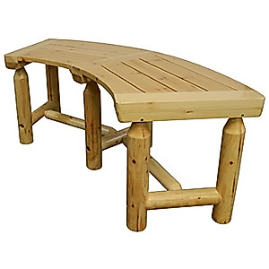 Leigh Country Aspen Curved Bench, Natural
