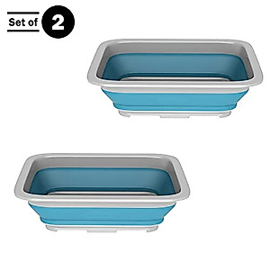 Wakeman Set of 2 Multipurpose Multiuse Wash Bin, Large, Blue