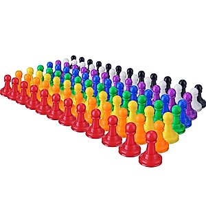 96 Pieces Board Game Pieces Multicolor Plastic Pawn Game Pieces for Board Games, 1 Inch Game Pawns, Tabletop Markers, Arts and Crafts