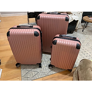 BlondBenjo Travellers 3 Piece Luggage Set Hard Cover Lightweight Suitcase Luggage Set
