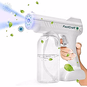 Atomizer Sprayer Gun Blue Light Nano Rechargeable Steam Fogger Gun for Office, School, Restaurant, Garden, Home - Steaming Sprayer Atomizer Gun