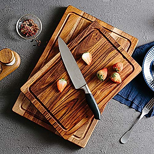 jalz jalz Wooden Cutting Board for Kitchen Acacia Wood Chopping Board for Meat, Vegetables, Fruit & Cheese, 15x10 Inches