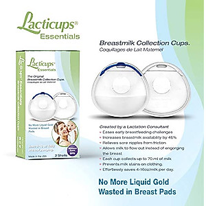 Lacti-Cups Breast Shells Breastmilk Collector for Breastfeeding Lacticups Silicone Milk Catcher Nursing Cup Milk Saver Soft and Reusable, 2pcs