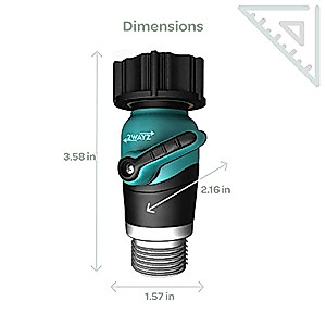 2wayz Garden Hose Shut Off Valve, Garden Hose Connector, Water Hose Shut Off Valve, Hose Valve Shut Off, Shut Off Valve for Garden, Garden Hose Shut Off Valve Heavy Duty