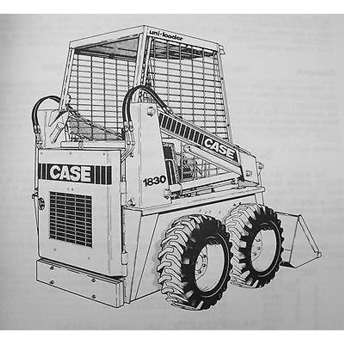 Case 1830 Uni Loader Parts Manual Catalog Skid Steer Assembly Exploded Views