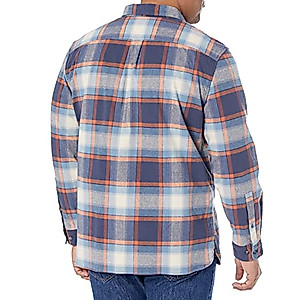Amazon Aware Men's Regular-Fit Long-Sleeve Flannel Shirt, Blue Plaid, X-Large