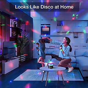 LEICEX Portable Bluetooth Speaker,Wireless Speakers with Bass HD Sound,Up to 12H Playtime,Disco Rotating Light/Music Light/Ideal for Home and Outdoor Karaoke Machine with Two Wireless Microphones