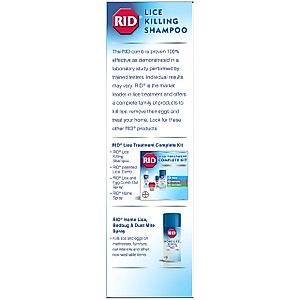 Rid Lice Killing Shampoo contains Nit Comb Bottle 8 Ounce, 1 Count
