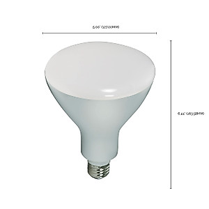 Satco S9635, 11.5 Watt, 3000K, 103 Deg. Beam Angle, Medium Base, 120 Volt, Dimmable, LED BR40 Bulb
