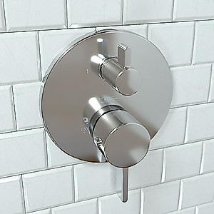 hansgrohe 04230000 S Thermostatic Trim with Integrated Volume Control-Less Valve, 6.75 x 6.75 x 3.00 Inches, Chrome