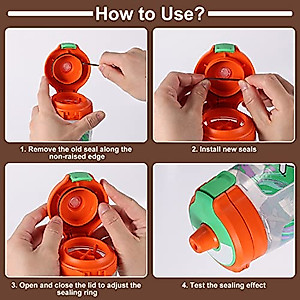 4pcs Replacement Gasket Compatible with Gatorade Water Bottle, Silicone Lid Seal Replacement for 30 oz Gatorade Gx Bottle Rubber Seal Ring Replacement Accessories Part for 30oz Gatorade GX Pods