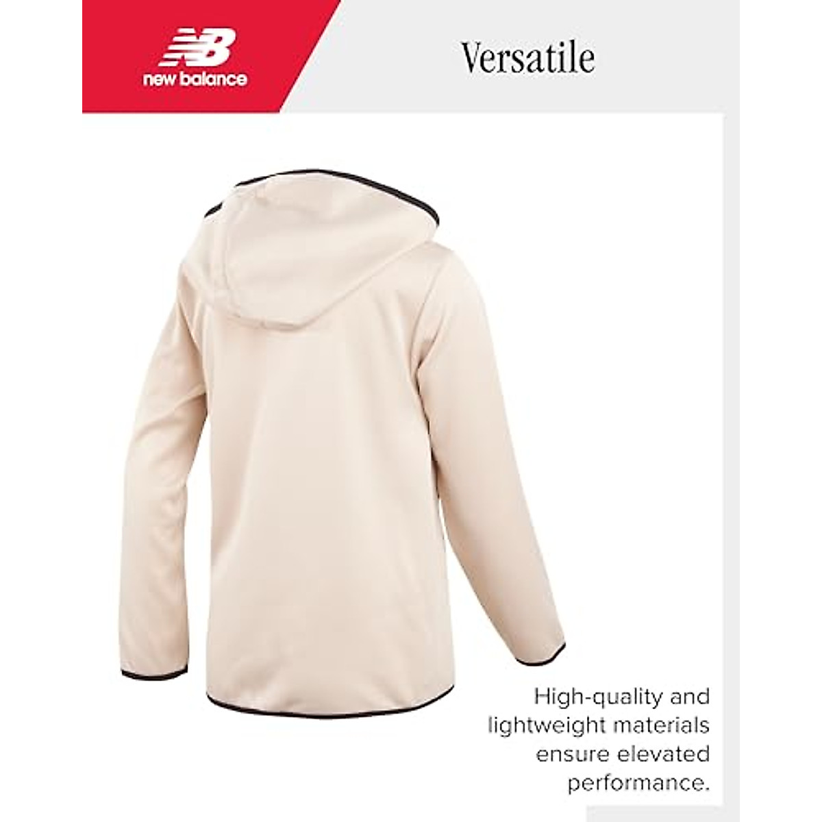 New Balance Boys' Sweatsuit - 2 Piece Active Fleece Zip Sweatshirt and Sweatpants - Performance Jogger Pants Set: Boys, 8-16, Size 10, Timberwolf