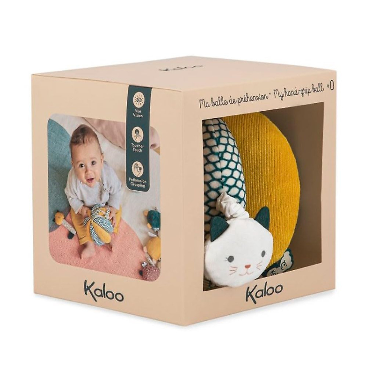 Kaloo - Stimuli - My First Gripping Ball with Vibrating Function - Washable Fabric - 0 Months + - K971601