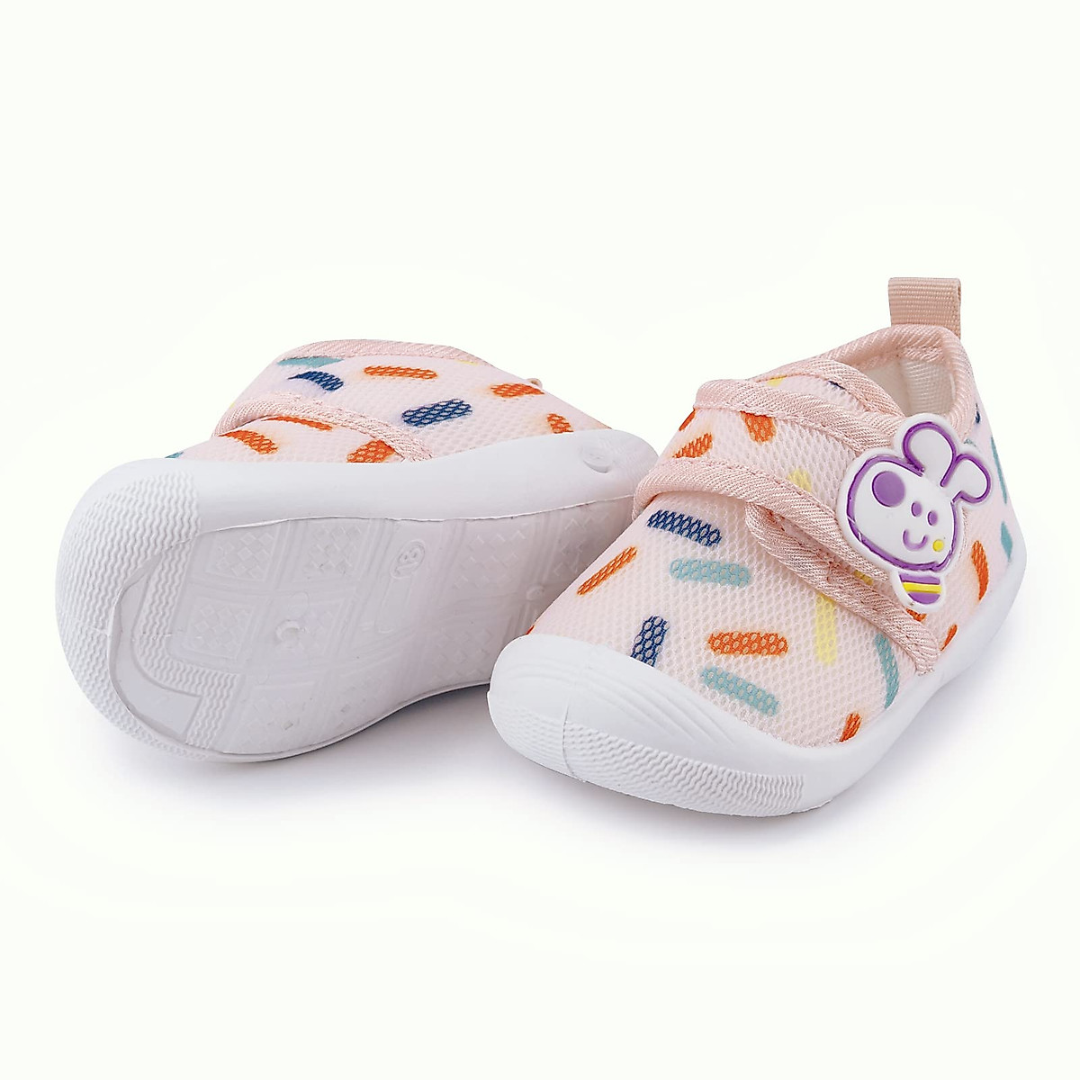 WILLFUN Toddler Squeaky Shoes Baby Boy Girl First-Walking Sneakers Infant Soft Sole Little Kid Trainers for 0-3-Year-old First Walkers(5 Toddler)