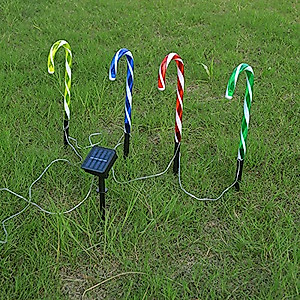Christmas Candy Cane Lights,Solar Christmas Light， Christmas Candy Cane Pathway Lights， Christmas Decoration， for Home Garden New Year Holiday Lights