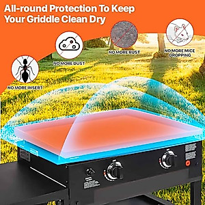 Diketone Silicone Griddle Cover fit Blackstone 28 Inch Griddle, Heavy Duty Upgraded Full-Cover, Reusable Food Grade Silicone Protective Grill Mat, Griddle Accessories for Blackstone (Fit 28" Griddle)