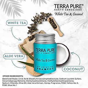 Terra Pure White Tea & Coconut Shampoo, Travel Size Hotel Amenities, 1 oz. (Case of 100)