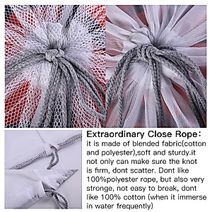 Kimmama XL Large Mesh Laundry, Heavy Duty Big Hole Coarse Mesh Bag with Drawstring Strap,24 x 36" White Travel Storage Bag for Clothes,Camping,Laundromat,Dorm,College,Carrying