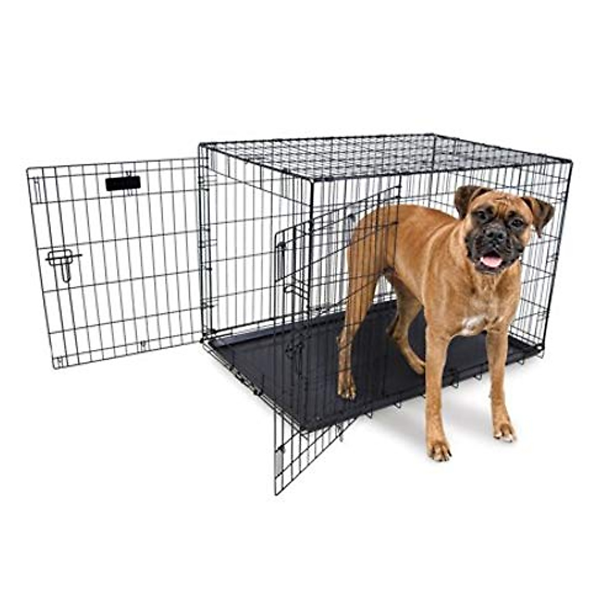 Precision Pet Products Two Door Provalue Wire Dog Crate, 30 Inch, For Pets 30-50 lbs, With 5-Point Locking System