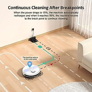 Lubluelu Robot Vacuum and Mop Combo 3000Pa, 2 in 1 Robotic Vacuum Cleaner, Lidar Navigation Laser, 5 Editable Map,10 No-go Zones, App/Alexa, Intelligent Vacuum Robot for Pet Hair, Carpet, Hard Floor