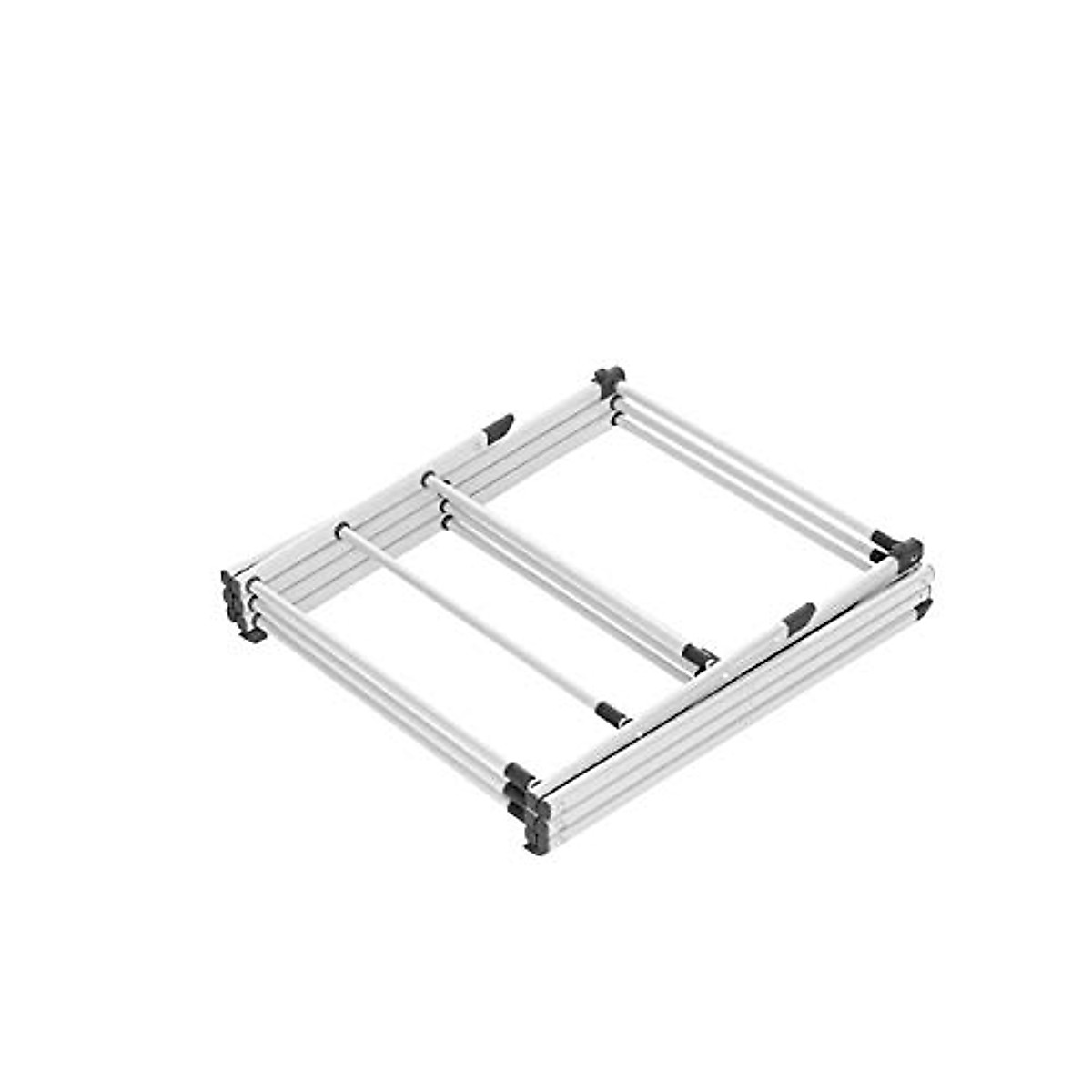 BLACK + DECKER 3 Tier Expandable Collapsing Foldable Laundry Rack for Air Drying Clothing, Space Saving Heavy Duty Lightweight Metal Drying Rack(Gray)