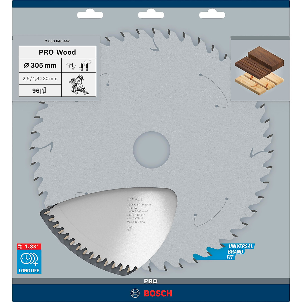 Bosch 2608640442 Circular Saw Blade "Top Precision" Opwob 12inx30mm 96T