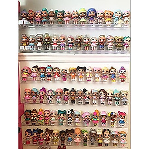 LikeU 6 PCS Clear Acrylic Floating Shelves Book Shelf Display Ledge,5 MM Thick Wall Mounted Storage Shelf for Nursery Decor,Invisible Kids Bookshelf and Small Toy Storage,15 Inch