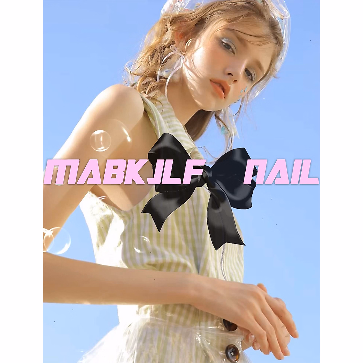 Halloween Press on Nails Short Square MABKJLF Fake Nails Full Cover Nightmare Christmas Nails Bad Girl False Nails with Designs Glossy Glue on Nails Artificial Nails for Women Girls 24Pcs