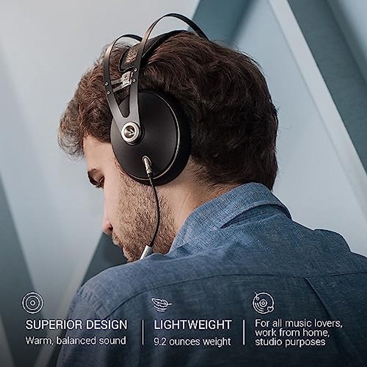 Meze 99 Neo | Wired Closed-Back Headset for Audiophiles | Gaming | Podcasts | Home Office | Over-Ear Headphones with Mic and Self Adjustable Headband