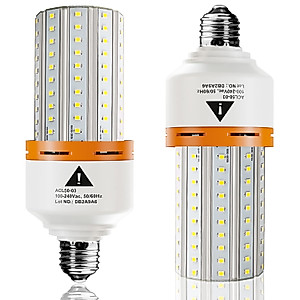 Led Light Bulb, 400W Equivalent 6250 Lumen 5000k Super Bright led Bulb,E26/E27 Medium Base 50W led Corn Light Bulb for Outdoor Indoor Lamp Area Garage Warehouse Workshop Street Backyard 2 Pack…