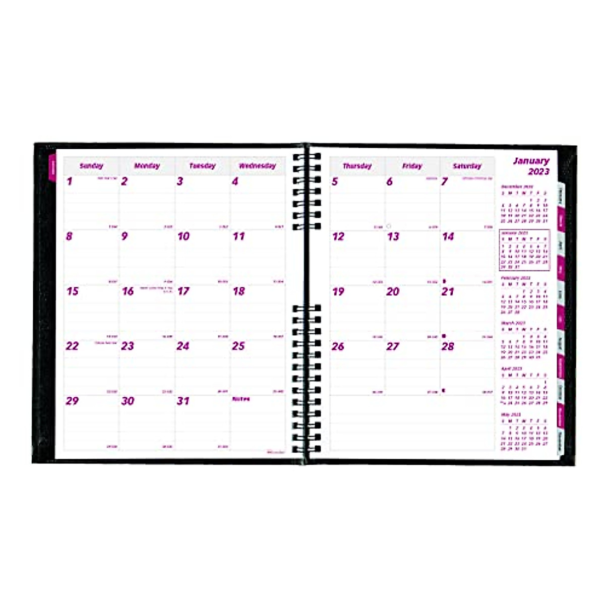 Brownline 2023 CoilPro Monthly Planner, 14 Months, December 2022 to January 2024, Twin-Wire Binding, 8.875" x 7.125", Black (CB1200C.BLK-23)