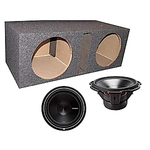 2) ROCKFORD FOSGATE P3D4-15 15" 1200 Watt 4-Ohm Car Audio Subwoofers + Sub Box