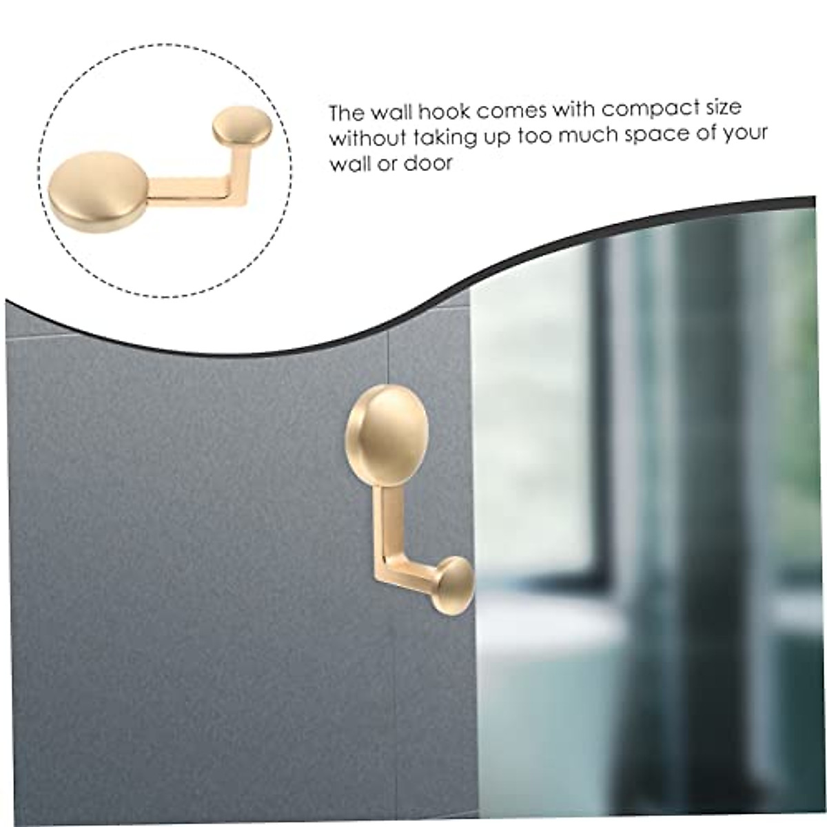 Cabilock 2pcs Double Round Coat Hook Stick on Hooks Heavy Duty s Hooks Door Robe Hanger Door Hooks cast Iron Hooks Stick on Wall Hooks Metal Wall Hooks Office Key Holder Zinc Alloy Curtain