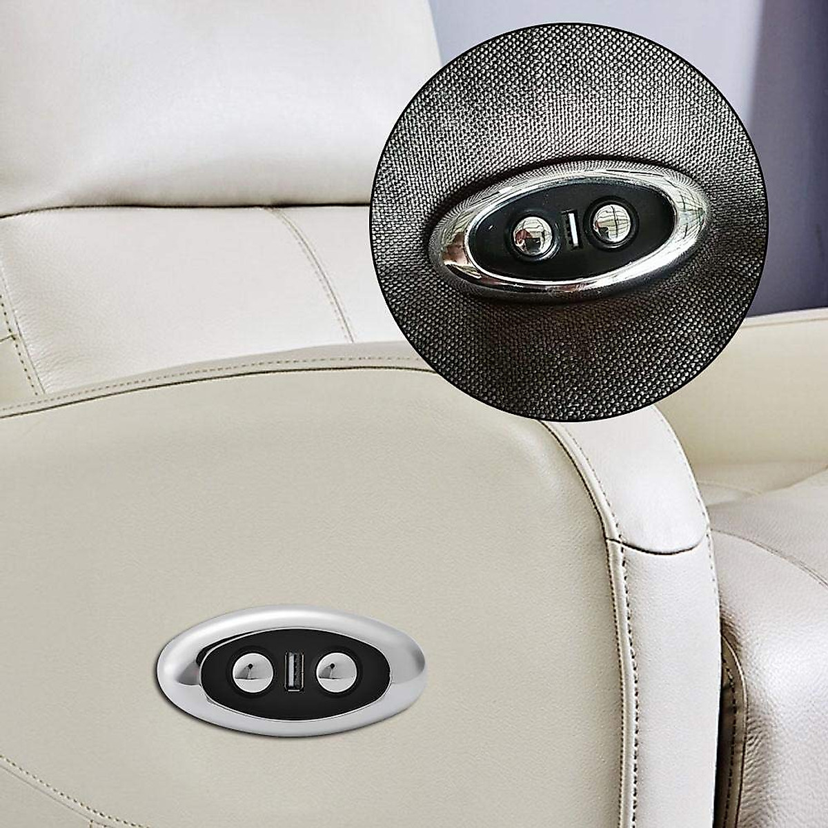 Bicaquu Electric Sofa Controller, 2 Button Sofa Hand Control, Lifting Chairs Electric Recliner Intelligent Sofa for Massage Chair(Straight)