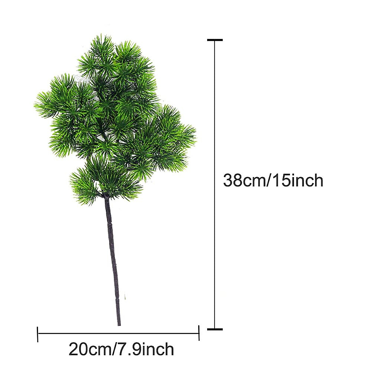 Artificial Pine Needles Pine Branches Green Leaves Spray Fake Greenery for Garland Wreath Christmas Embellishing Garden Wedding Home Outdoors Decorations (5)