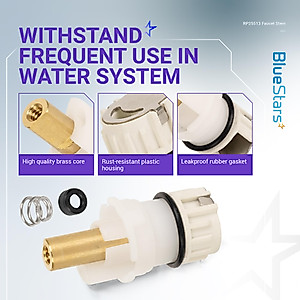 BlueStarts High-Quality RP25513 Faucet Stem - Compatible with Delta Faucet Kit Two Handle Faucets - Pack of 2