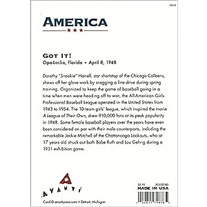 Avanti Woman Catches Fly Ball America Collection Funny Birthday Card