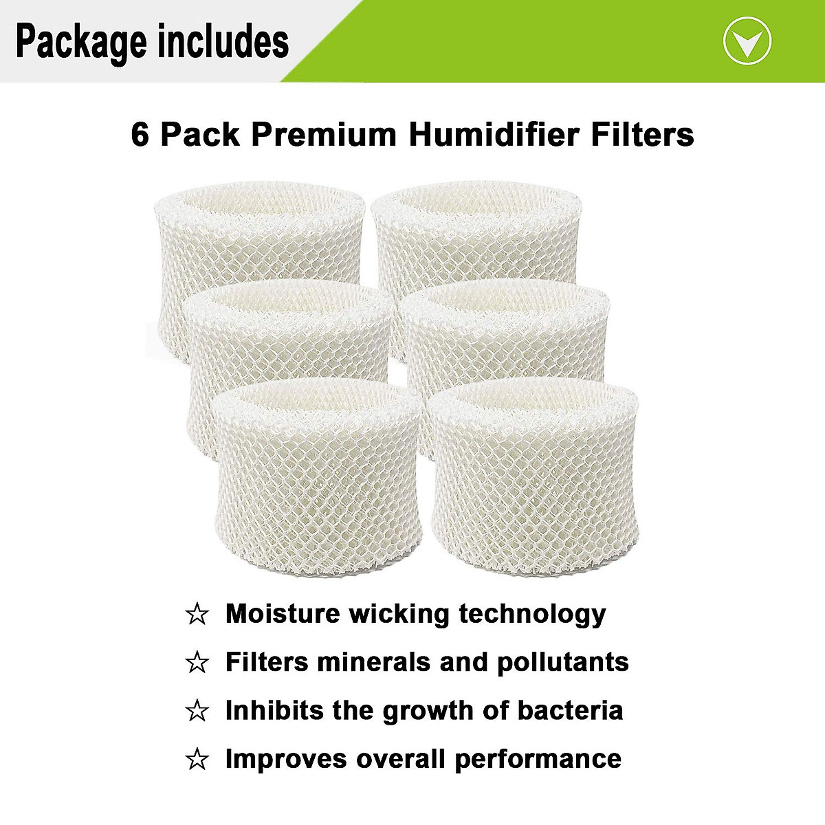 Lemige 6 Pack HC888 Series Filters C Compatible with HC-888, HC-888N, HC-888, HC-888N, HCM-890, HEV-320 Series, Compatible with Duracraft DCM-200, DH-890