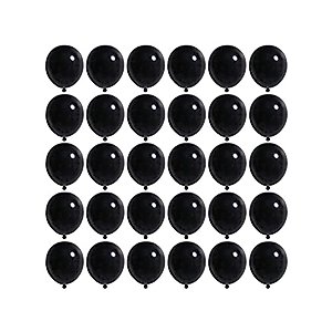 5 inch Black Party Balloons, 100 pcs Mini Thick Black Birthday Balloons Latex Balloons for Birthday Wedding Baby Shower Decorations(Black)