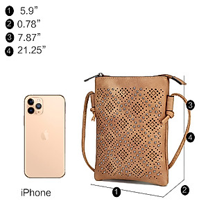 MKF Collection Crossbody Bags for Women Handbag, PU Leather Crossover, Small Shoulder Side Messenger Purse Rose