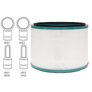 Lhari Air Purifier Filter Replacements for Dyson Pure Cool Link DP01 DP02, Pure Hot + Cool Link HP01 HP02 HP03, Part # 968125-03