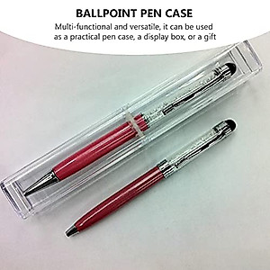 Healifty 20pcs Pen Gift Box Empty Ballpoint Pen Box Plastic Clear Pencil Boxes Pen Storage Case for School Office Collection