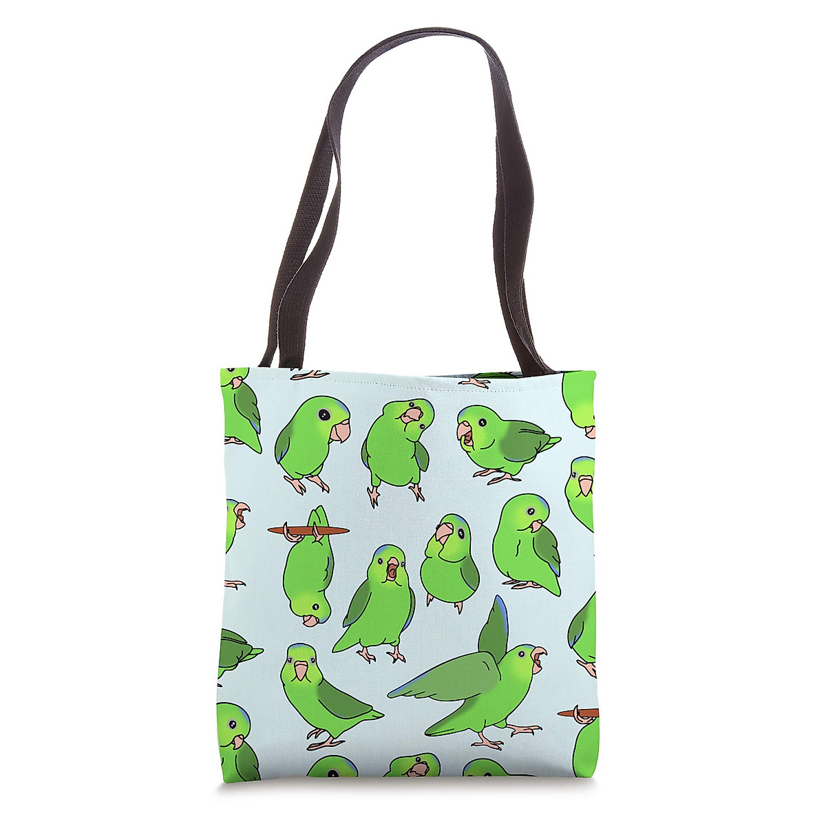 Green Parrotlet Pattern, Funny Bird Cute Parrotlet gift idea Tote Bag