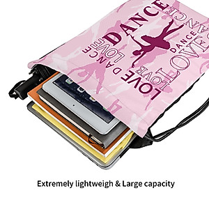 FATTTYCY Dance Bags For Dancers Gym Drawstring Stuff Ballet Backpack Gifts For Little Women