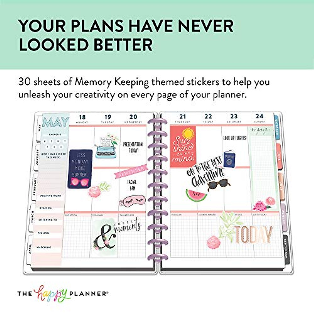 me & my BIG ideas Sticker Value Pack - The Happy Planner Scrapbooking Supplies - Memory Keeping Theme - Multi-Color - Great for Projects, Scrapbooks & Albums - 30 Sheets, 432 Stickers Total