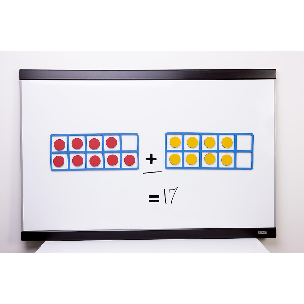 LEARNING ADVANTAGE Giant Magnetic Foam Ten Frames - 2 Frames with 20 Disks - Early Math Manipulative - Teach Number Concepts and Operations